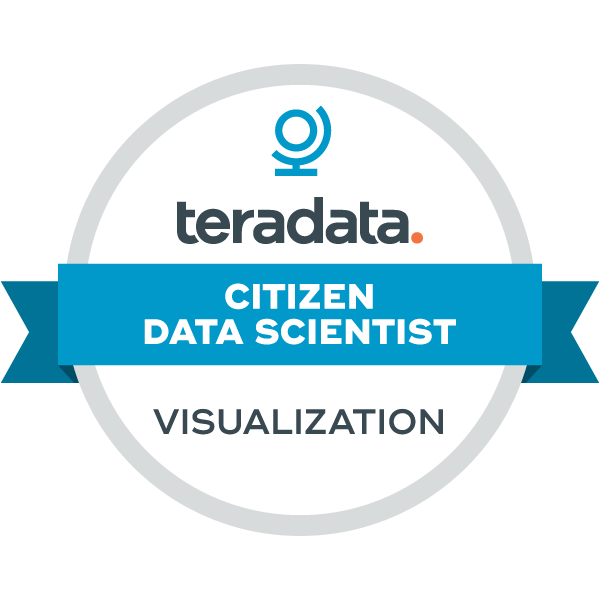 Teradata Citizen Data Scientist - Visualization - Credly