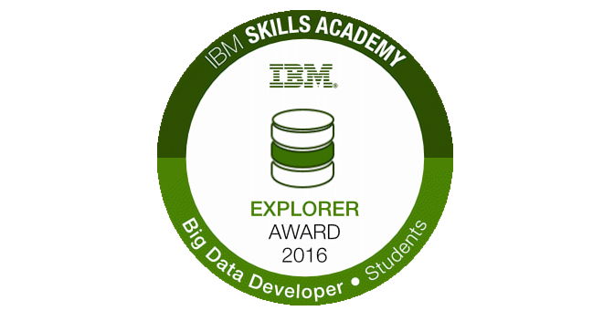 Big Data Developer - Explorer Award for Students 2016 - Credly