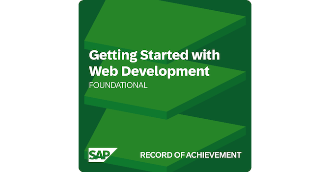 Getting Started with Web Development - Record of Achievement - Credly