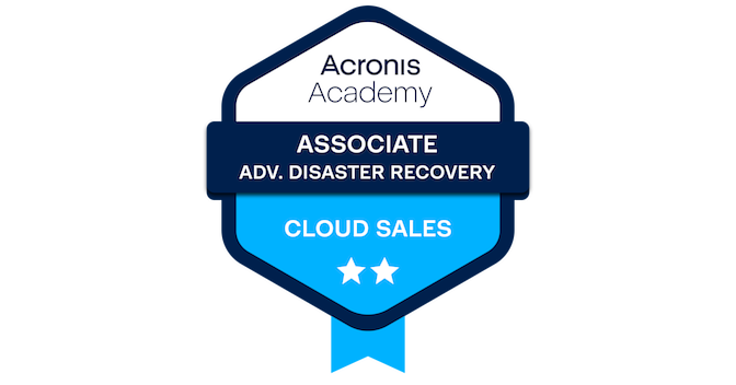 Cloud Sales Associate Advanced Disaster Recovery - Credly