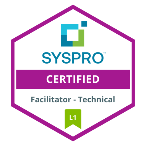 Certified SYSPRO Facilitator - Technical Level 1 - Credly