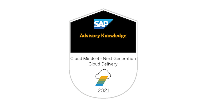 Advisory Knowledge 2021- Cloud Mindset - Next Generation Cloud Delivery - Credly