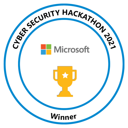 Microsoft Cyber Security Hackathon - 2021 - Winner - Credly