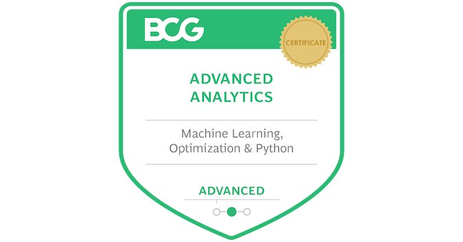 Advanced Analytics: Machine Learning, Optimization & Python - Credly