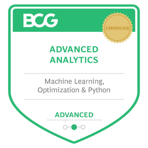Advanced Analytics: Machine Learning, Optimization & Python - Credly