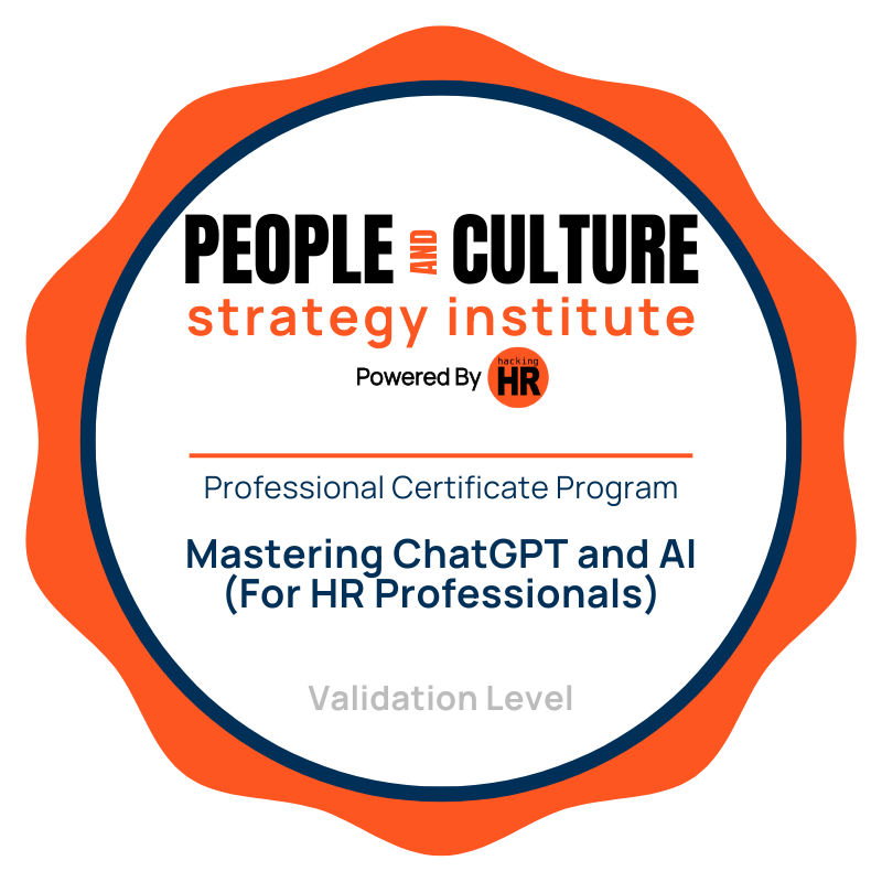 Mastering ChatGPT and AI (For HR Professionals) - Credly