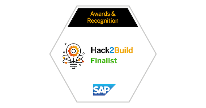 Awards and Recognition - Hack2Build - Hackathon Finalist Award - Credly