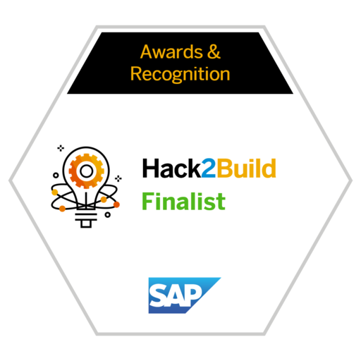 Awards and Recognition - Hack2Build - Hackathon Finalist Award - Credly