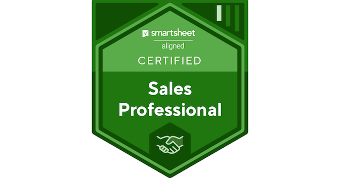Smartsheet Aligned Certified Sales Professional - Credly