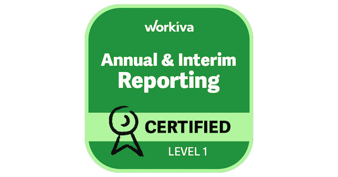 Certified in Using the Annual & Interim Reporting Solution - Credly