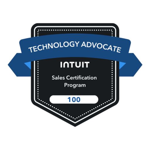 Intuit Sales Certification Program Technology Advocate Level 100 - Credly