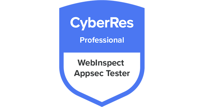 WebInspect AppSec Tester Certified Professional - Credly