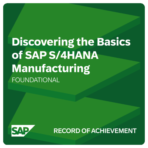 Discovering the Basics of SAP S/4HANA Manufacturing - Record of ...