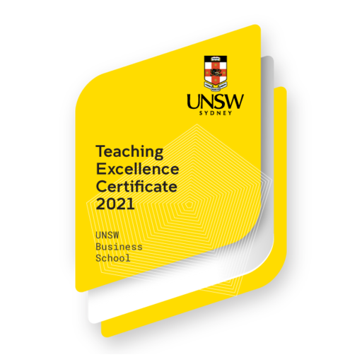 Teaching Excellence Certificate 2021 - Credly