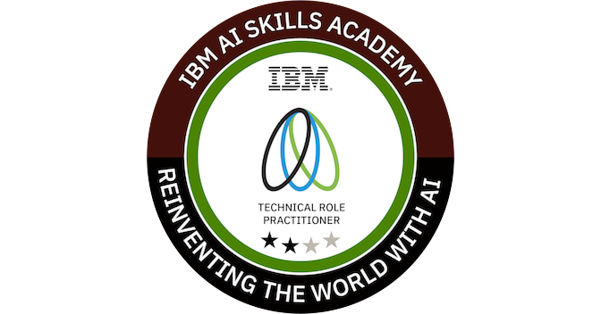 IBM AI Skills Academy Technical Role Practitioner - Credly