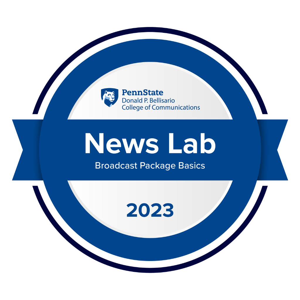 The News Lab's Broadcast Package Basics Badge - Credly