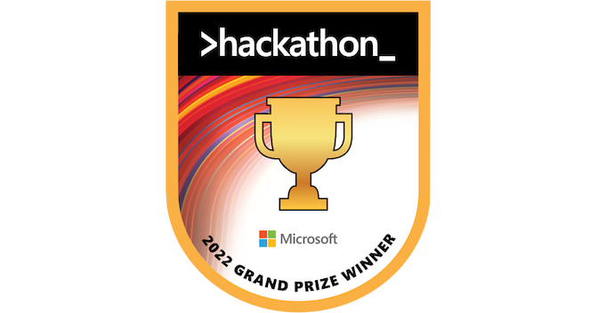 Microsoft Global Hackathon 2022 Grand Prize Winner - Credly
