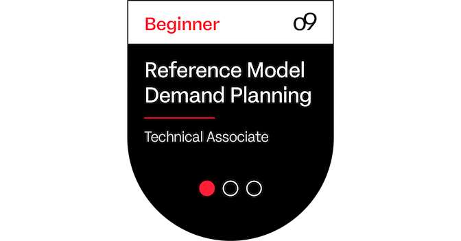 o9 Reference Model Demand Planning - Technical Associate - Credly