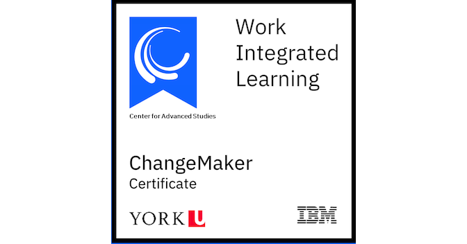 Work Integrated Learning Program – ChangeMaker - Certificate - Credly