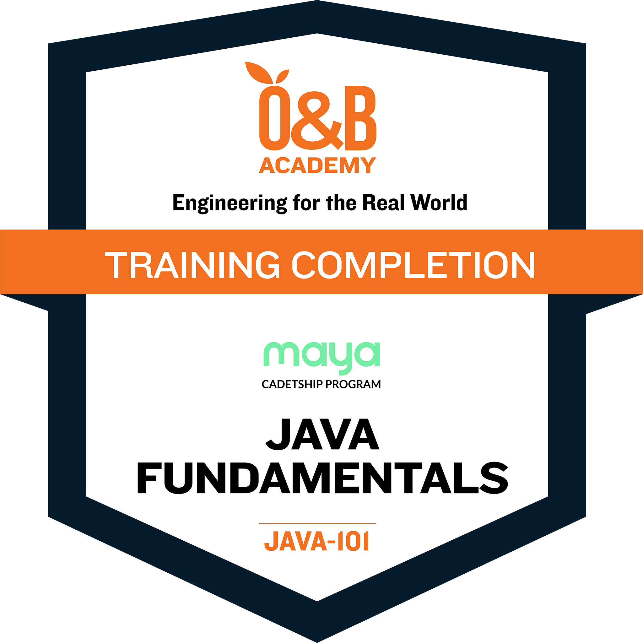 JAVA 101 Java Fundamentals Maya Cadetship Program Credly