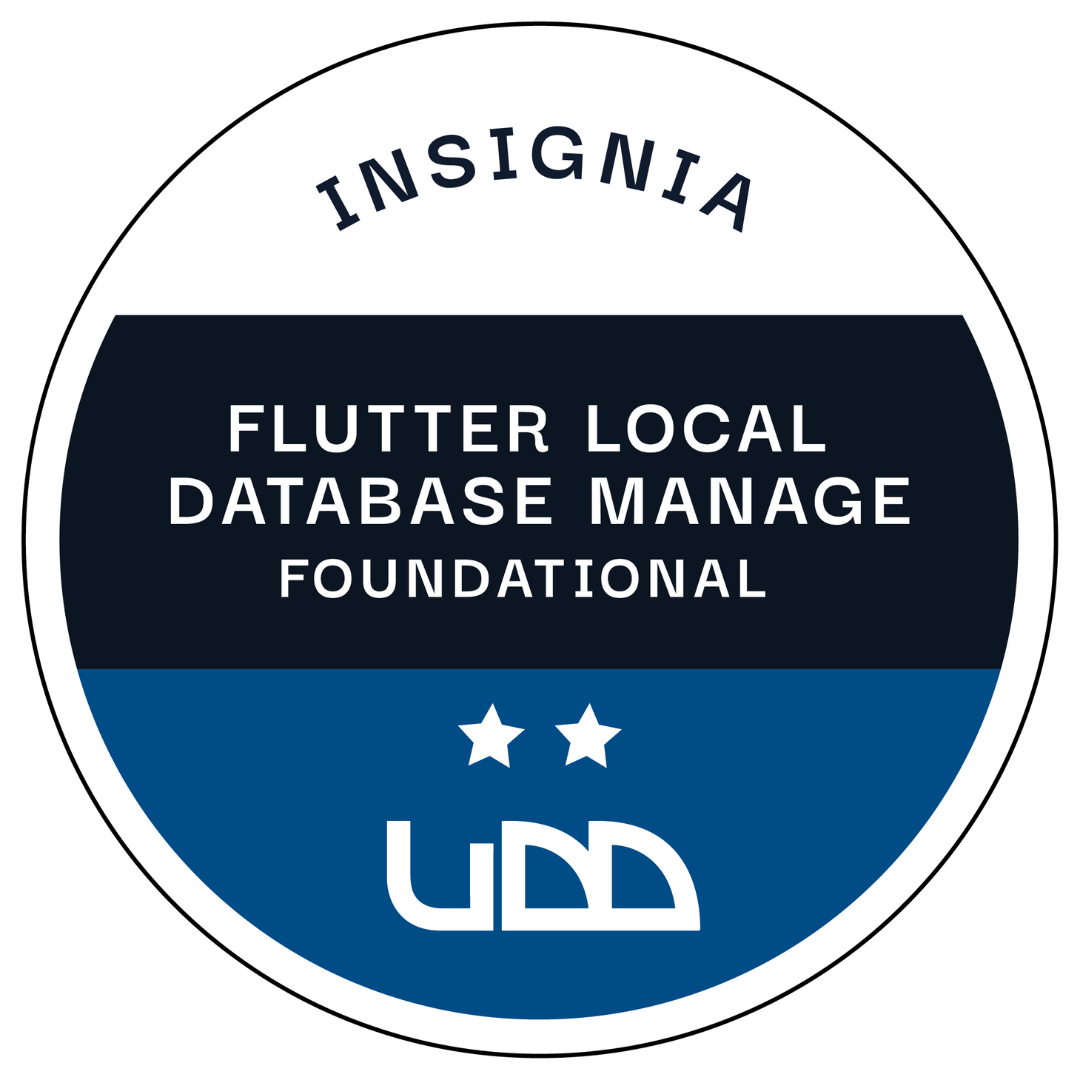Flutter local database manage - Sobresaliente - Credly
