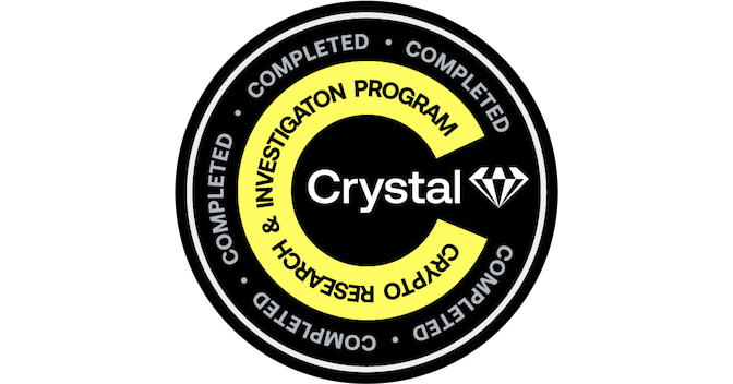 Crystal Certified Crypto Researcher and Investigator - Credly