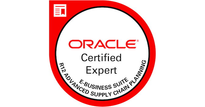 Oracle E-Business Suite R12 Advanced Supply Chain Planning Consultant ...