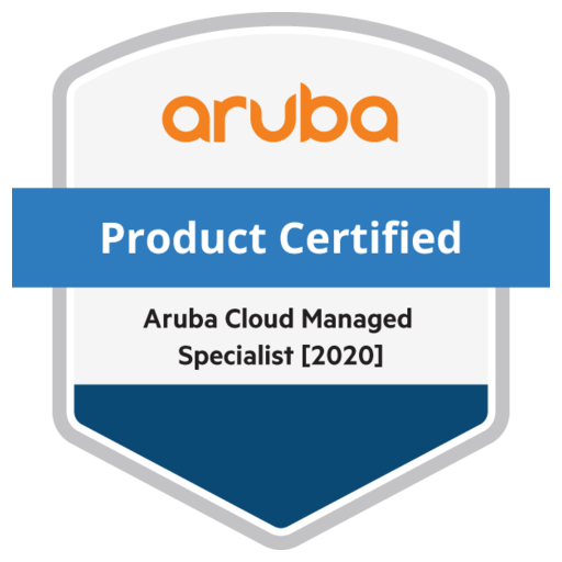 HPE Product Certified - Aruba Cloud Managed Specialist [2020] - Credly