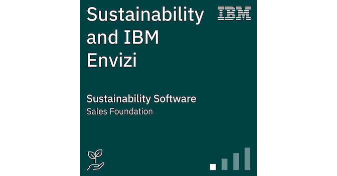 Sustainability and IBM Envizi Sales Foundation - Credly
