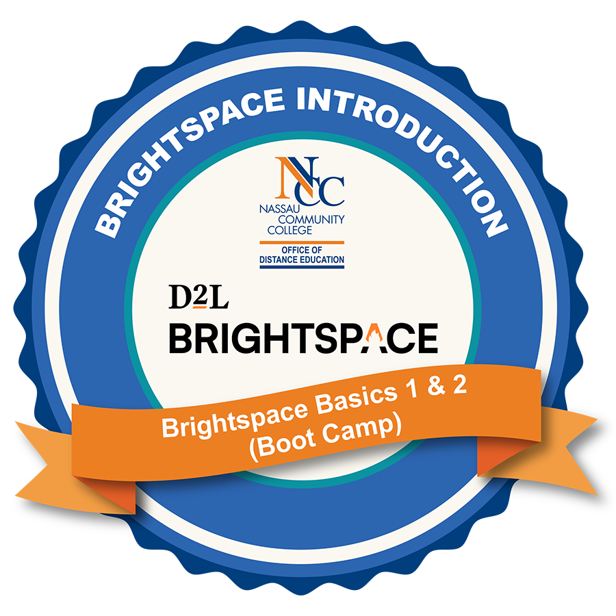 Brightspace Basics 1 & 2 (Boot Camp) - Credly