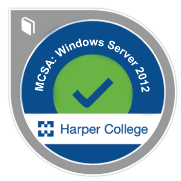 MCSA: Windows Server 2012 - Credly
