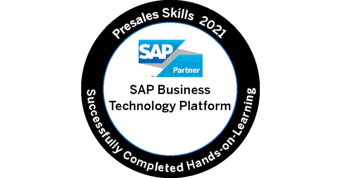 Presales Skills 2021 - SAP Business Technology Platform - Credly
