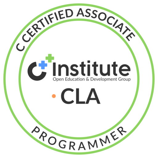 [CLA-11-03] CLA – C Certified Associate Programmer - Credly