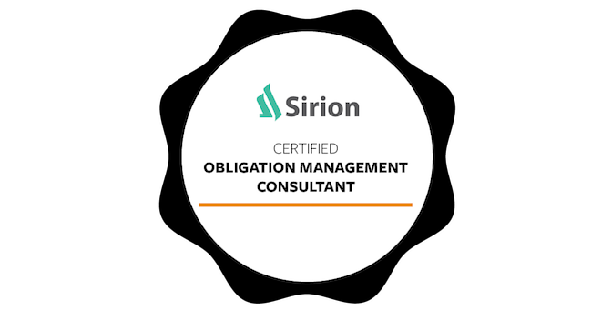 Sirion Certified Obligation Management Consultant - Credly