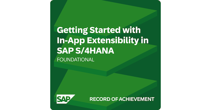 Getting Started with In-App Extensibility in SAP S/4HANA - Record of ...