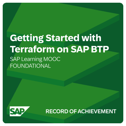 Getting Started with Terraform on SAP BTP - Record of Achievement - Credly