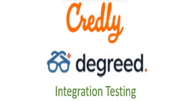 Credly Degreed Integration Testing - Credly