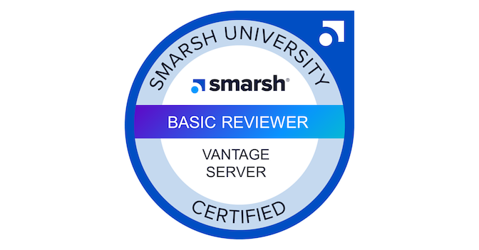 Smarsh Certified Vantage Server Basic Reviewer - Credly