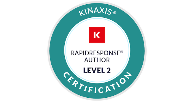 Certified RapidResponse Author Level 2 - Credly