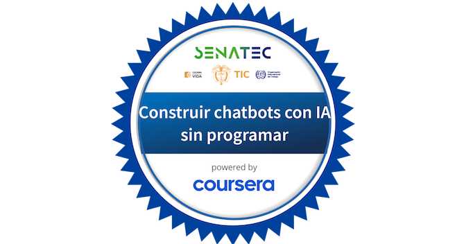 Construir chatbots con IA sin programar - Credly
