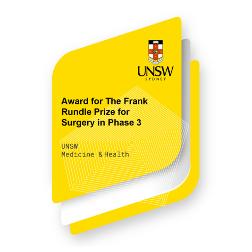 The Frank Rundle Prize for Surgery in Phase 3 - Credly