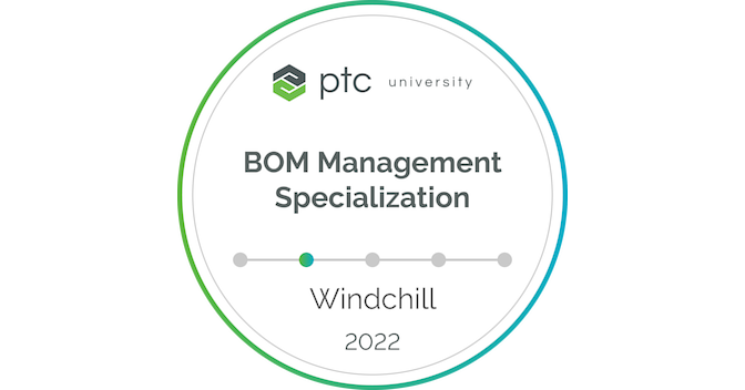 Windchill BOM Management Specialization Badge 2022 - Credly