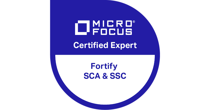 Fortify SCA & SSC Certified Expert - Credly