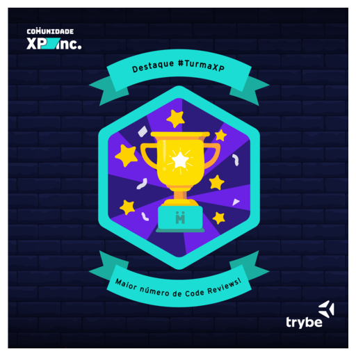 Pessoa Estudante da turma XP que mais fez Code Reviews - 2º módulo - Credly