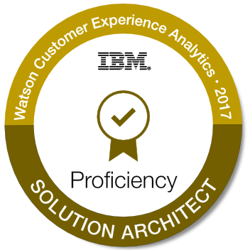 IBM Watson Customer Experience Analytics 2017 - Solution Architect - Credly