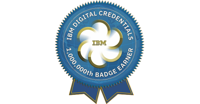 IBM Digital Badge Program - One Millionth Badge Recognition - Credly
