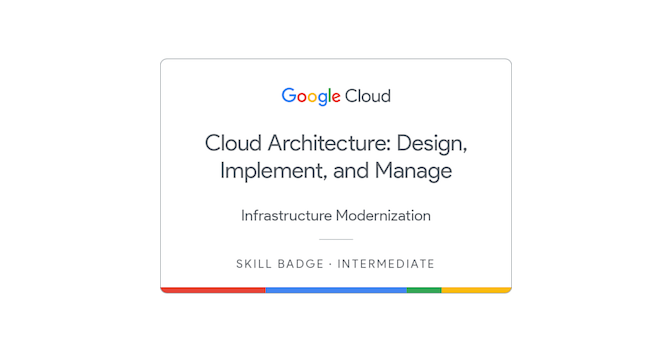 Cloud Architecture: Design, Implement, and Manage Skill Badge - Credly