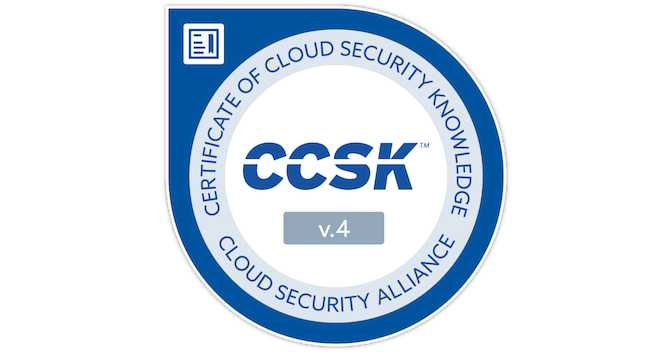 Certificate of Cloud Security Knowledge v.4 - Credly