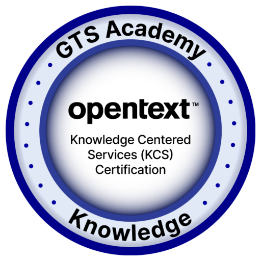 Opentext Knowledge Knowledge Centered Services Kcs Certification