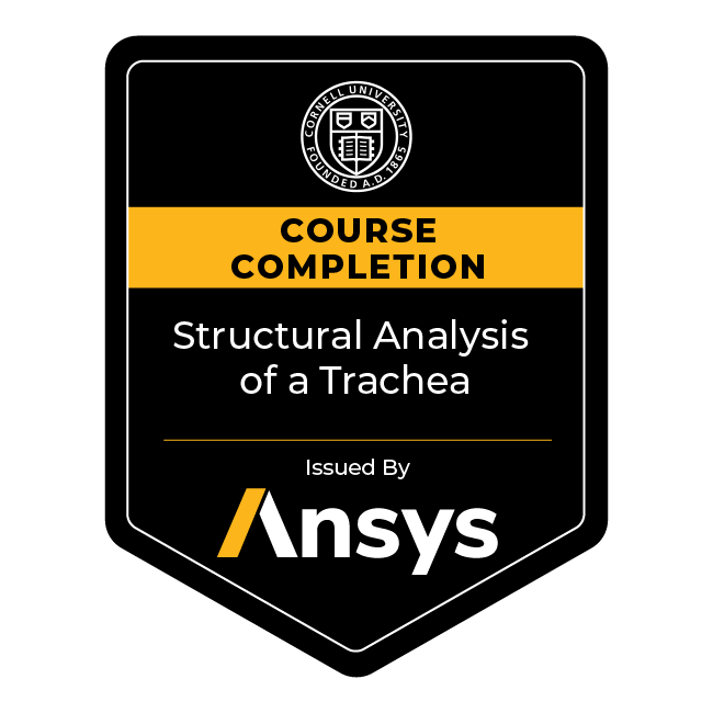 Ansys Course Completion: Structural Analysis of a Trachea - Credly